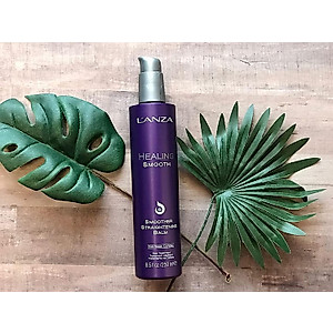 L'ANZA Healing Smooth Smoother Hair Straightener Balm, Hair Detangler, Fly Away Hair Tamer for Frizz Control, Moisturizes, Nourishes, and Boosts Shine for Straight Hair, Luxury Hair Care (8.5 Fl Oz)