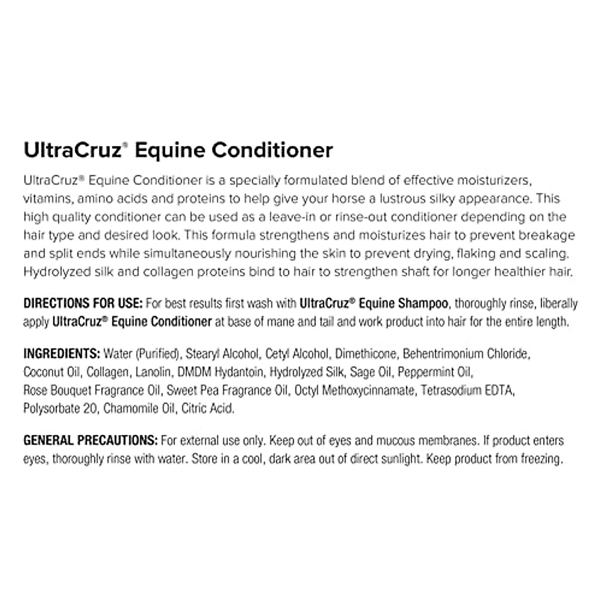 UltraCruz Equine Horse Shampoo, Conditioner and Fly & Tick Spray Bundle, 32 oz Each