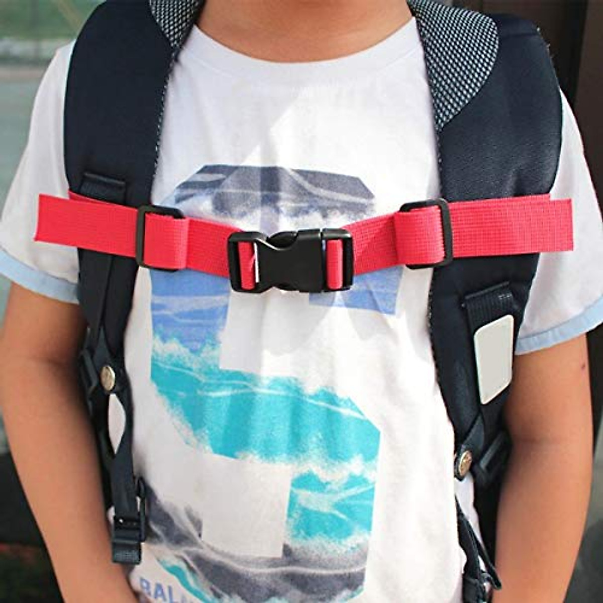 Macho River Collection *MRC* Children, Teen, Adult Adjustable Backpack Chest Strap (Turquoise/Black)