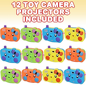 ArtCreativity Kids Camera Toy Set of 12 Viewfinder with Projector - Battery Operated Projector with Wild Animal Slides, Great Safari Party Favors, Zoo Party Supplies, & Wild One Party Favors