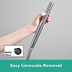 hansgrohe Tecturis S 2-Handle 12-inch Wide Roman Tub Filler Bathtub Faucet and Shower Set in Chrome, 73442001