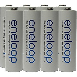 NEW Panasonic Eneloop 4th generation 8 Pack AA NiMH Pre-Charged Rechargeable Batteries -FREE BATTERY HOLDER- Rechargeable 2100 times replaces eneloop (3rd gen) AA 1800 Cycle, Ni-MH Pre-Charged Rechargeable Batteries