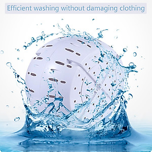 Portable Mini Washing Machine Non Electric, Compact Hand Crank Foot Pedal Rotary Washer, Manual Clothes Wringer, Labor-Saving Laundry Alternative, Mobile Clothes Washer for Dormitory, Apartment, RV