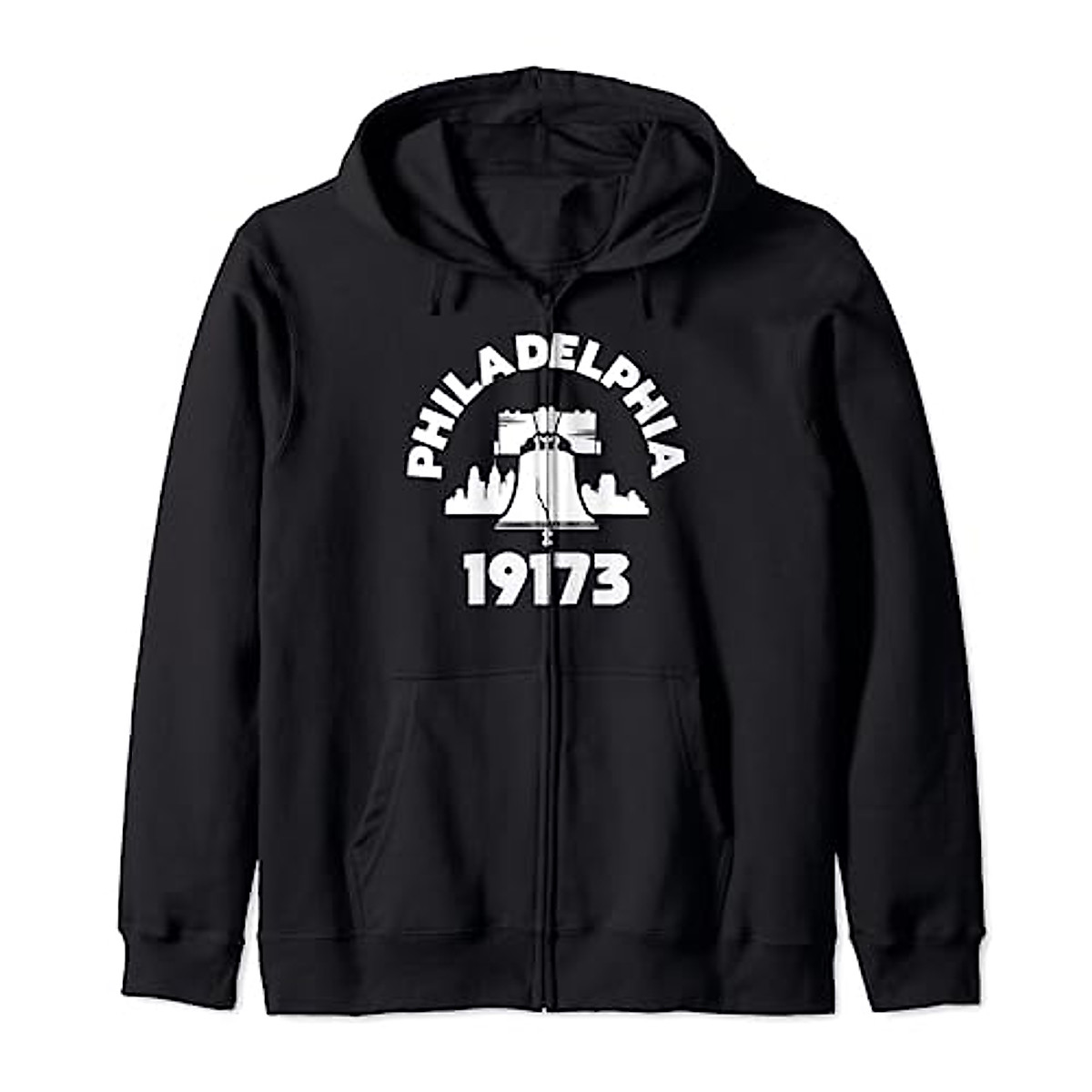 Philly Neighborhood 19173 Zip Code Philadelphia Liberty Bell Zip Hoodie
