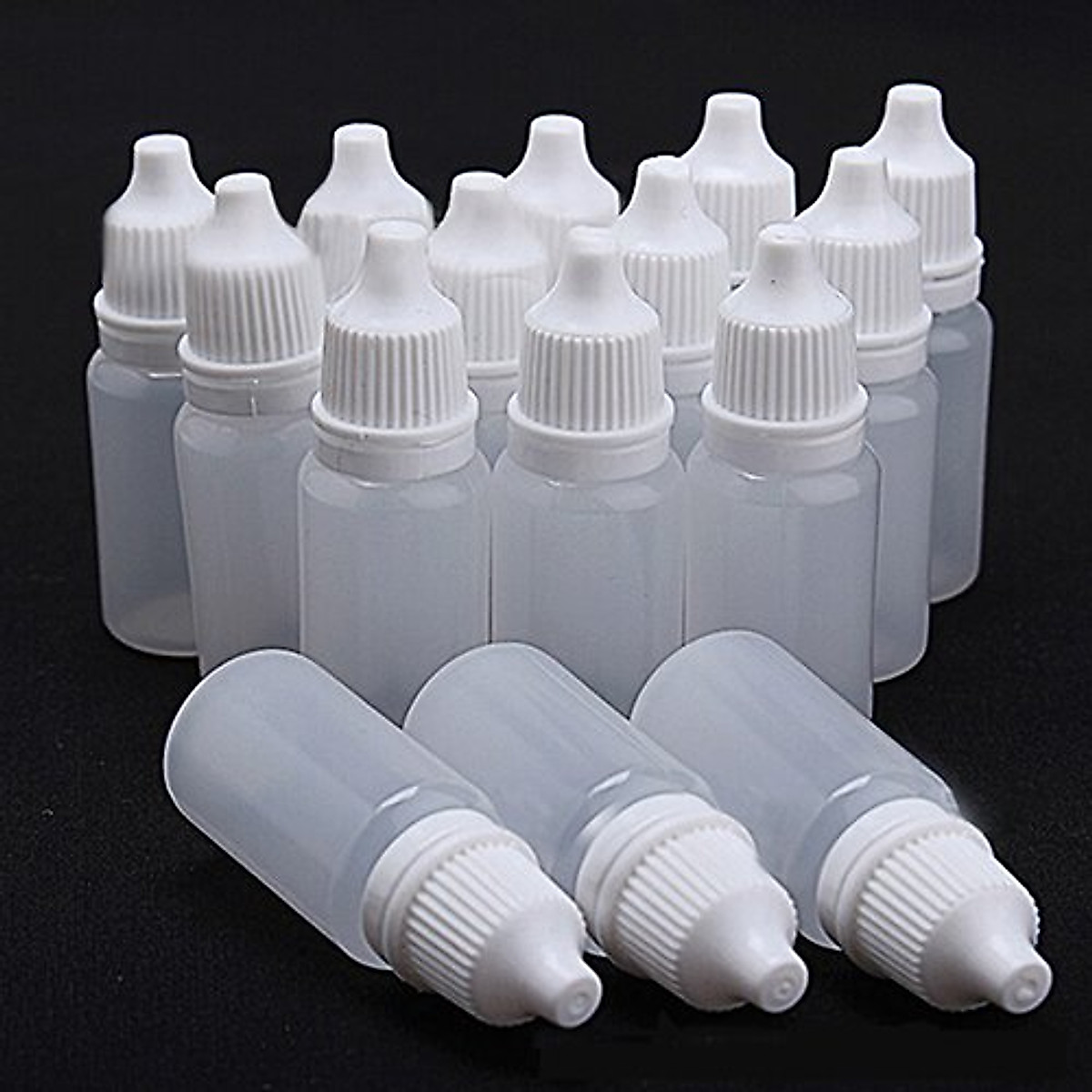 Grey990 5 Pcs Mini SizeDropper Bottle, 5-100ml Empty Plastic Bottles for Eye Liquid Dropper 50 ml
