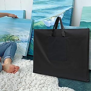 CertBuy 2 PCS A1 Size Art Portfolio Tote Bag Poster Board Storage Bag 27X 37.7 Inches Large Size Art Portfolio Tote For Poster Sketching And Drawing