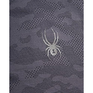 Spyder Men's Active Shirt - Camo Long Sleeve Performance Workout Training Shirt - Lightweight Workout Shirt for Men (S-XL), Size Large, Burnt Charcoal