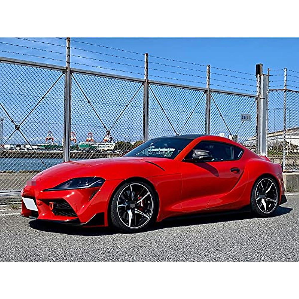 iJDMTOY Red Track Racing Style Tow Hook Ring Compatible with 2020-up Toyota Supra GR, Made of Lightweight Aluminum