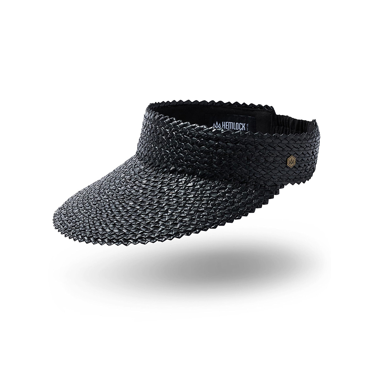 Straw Visor for Women | Packable Beach Visor & Sun Visor | Sun Protection | One Size | Onyx | Hemlock