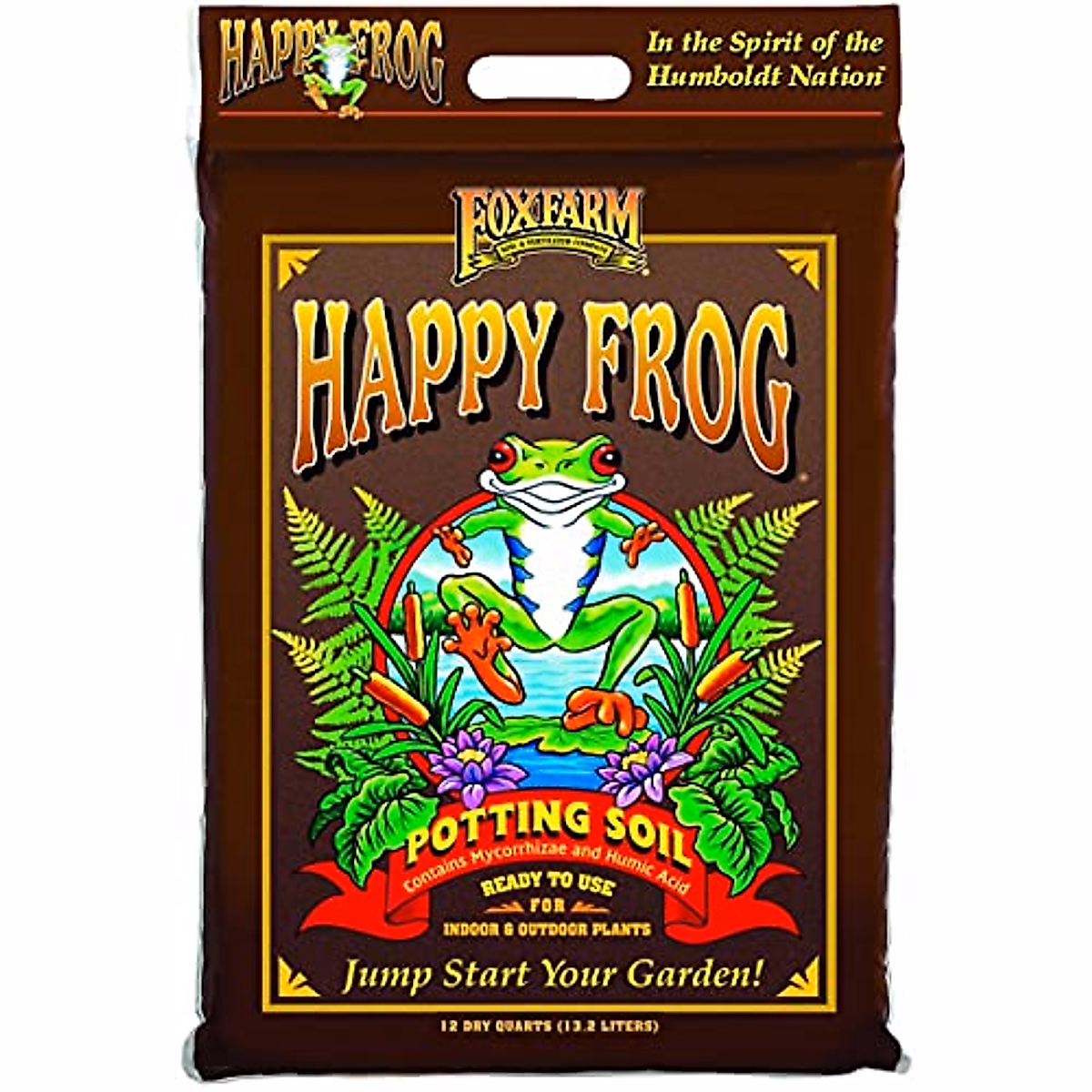 Fox Farm Ocean Forest and Happy Frog Potting Soil Organic Natural Soil Mix for Indoor and Outdoor Plants - Organic Plant Fertilizer - (12 Quart). - (Bundled with Pearsons Protective Gloves) (2 Pack)