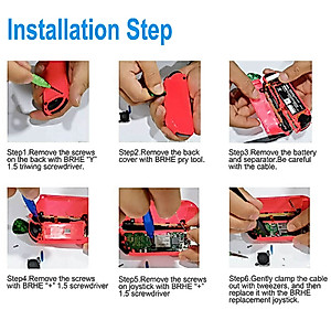 2Pcs Controller Joystick, Game Grip Button Joystick Scratch Resistant ABS Game Joystick Parts Replacement for Switch Lite [Video Game]