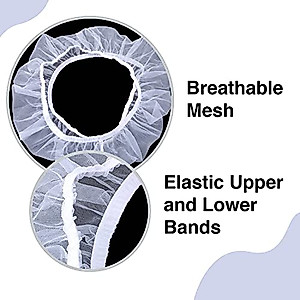 SIMENA Bird Cage Seed Catcher, Skirt for Bird Cage, Nylon Mesh Bird Cage Liners, Easy Cleaning Bird Cage Cover for Small and Medium Sized Cages (White, 45&quot;-59&quot;)