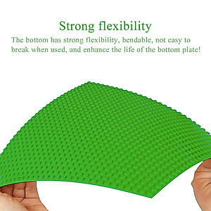 JNZong Classic Baseplates Building Base Plates for Building Bricks 100% Compatible with Major Brands-Baseplates 10" x 10", Pack of 6 (Green)