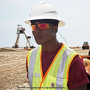 SecureFit Hard Hat SecureFit H-813SFV-UV, Pink, Vented Full Brim Style Safety Helmet with Uvicator Sensor, 4-Point Pressure Diffusion Ratchet Suspension, ANSI Z87.1