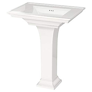 American Standard 297100.02 Town Square S Pedestal Sink-Center Hole Only in White