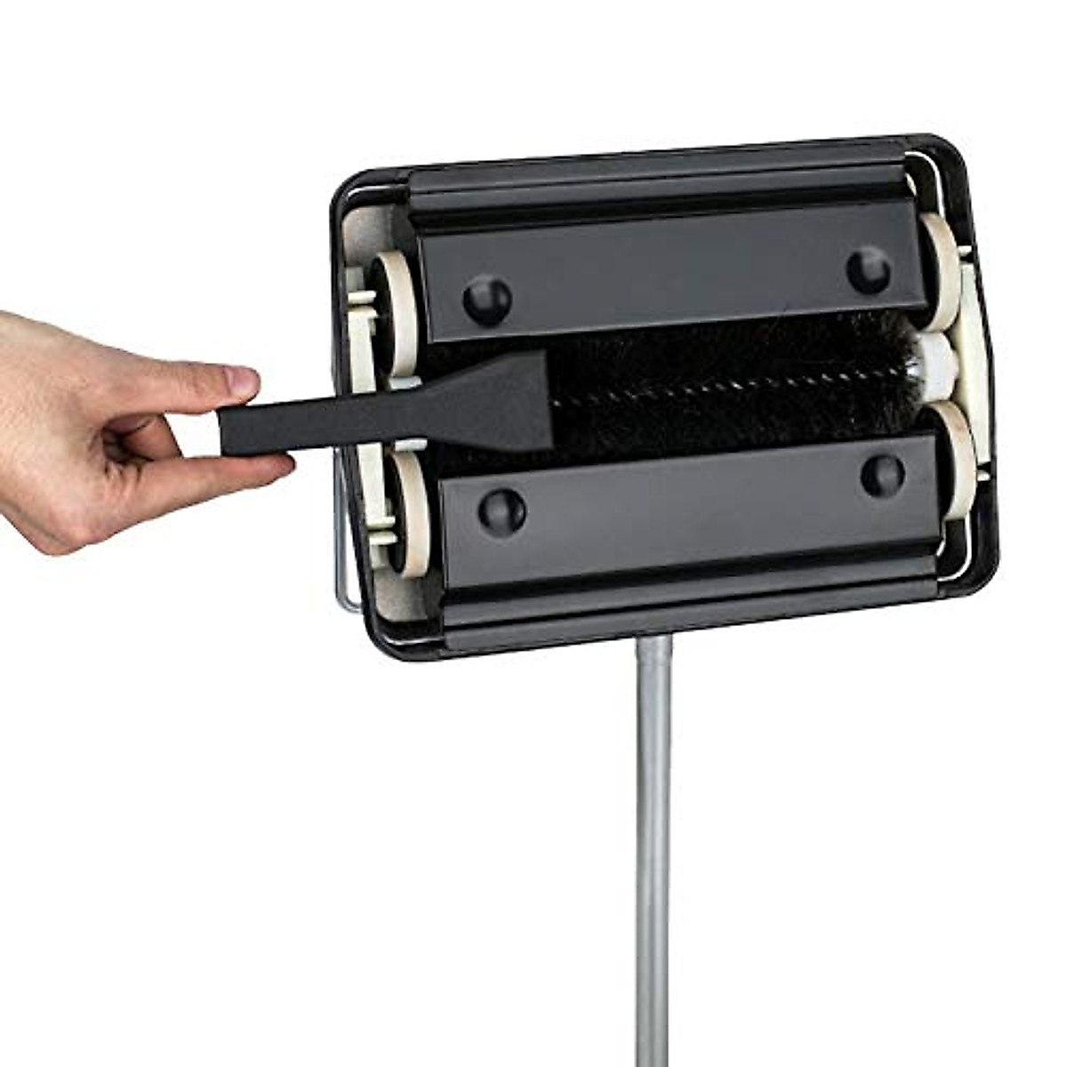 ALL PARTS ETC. Carpet Sweeper Non Electric Vacuum Cleaner, Floor Sweeper Broom with Rotating Brushes, Manual Vacuum Sweeper, Push Vacuum for Tile, Carpets and Hardwood 10.5”