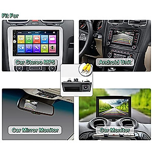 Vehicle HD 720P Backup Camera for Audi A4L A5 A3 Q3 Q5 RS6 for VW Passat Tiguan Jetta Sharan Touareg Lavida Skoda, Car Rear View Trunk Handle Camera