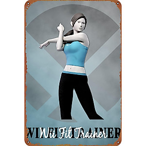Wii Fit Trainer Game Poster Metal Sign Tin Metal Retro Wall Decor for Home,Street,Gate,Bars,Club