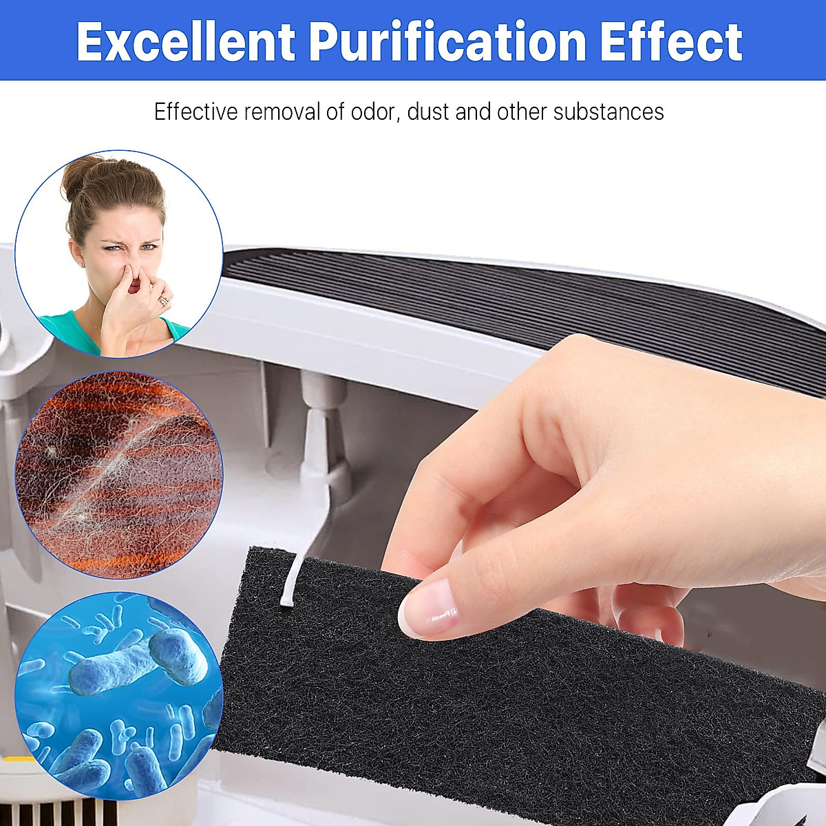 Akamino 16 Pack Carbon Filters Compatible with Litter-Robot 3, Activated Carbon Litter Box Filter,Thickened and Durable Self Cleaning Cat Litter Box Filters Eliminate Odors and Keep Home Fresh