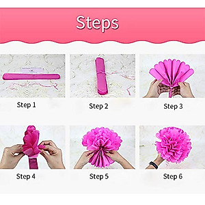 15Pcs Party Pack Paper Lanterns and Pom Pom Balls Hanging Decoration for Wedding Birthday Baby Shower-Pink/White