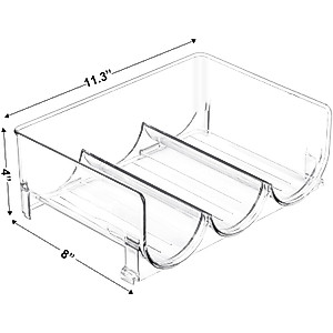 Tiawudi 2 Pack Water Bottle Organizer, Stackable Bottle Holder Rack, Water, Wine, and Drink Organizer Shelf for Cabinet, Kitchen Countertop, Pantry and Fridge