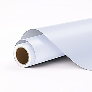 HTVRONT White Permanent Vinyl for Cricut, White Permanent Vinyl Rolls - 12" x 11 FT Adhesive Vinyl Roll for Cricut, Silhouette, Cameo, Signs, Scrapbooking, Craft, Die Cutters (Matte White)