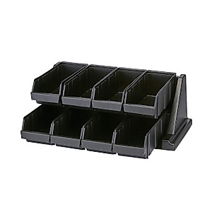 Cambro 8RS8110 Versa Black 8-Bin Organizer Rack Case of 1