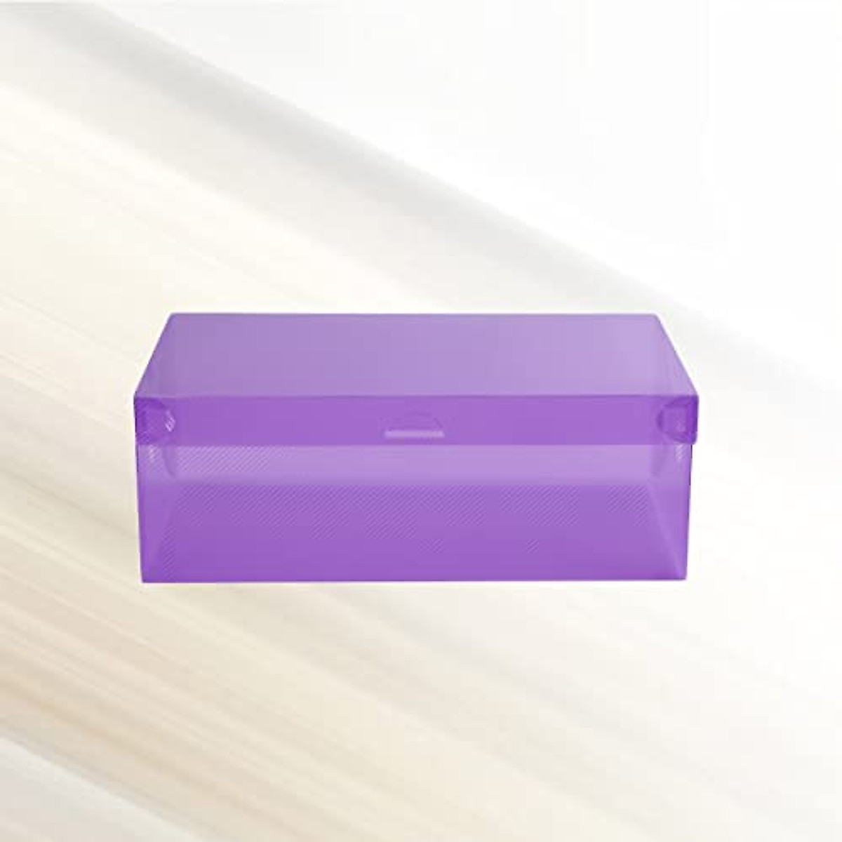 Cabilock Clear Shoe Boxes Storage Shoes Container Color Stackable Case Purple Clear Plastic Candy Organizer Plastic Storage Box