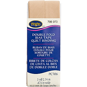 Wrights Tan Double Fold Quilt Binding 7/8" X3yd