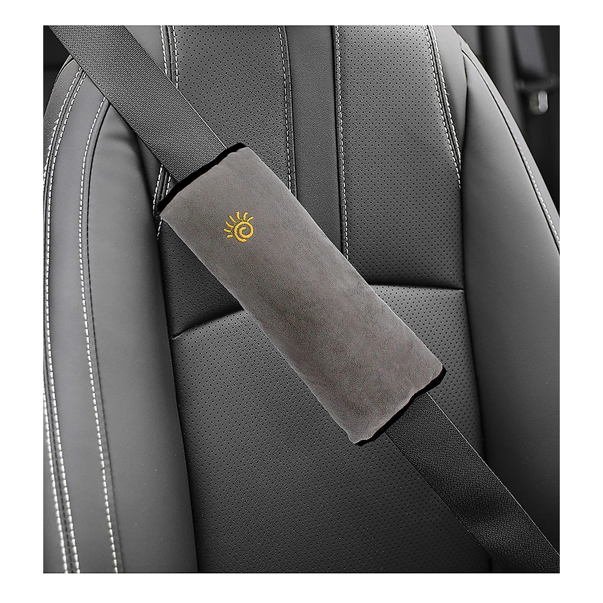 XINYIDAO 2PCs Car seat belt pillow, shoulder pad for car safety belts, seat belt pillow for children's travel, for The head, neck and shoulders in The car, The best gift for Children (grey)