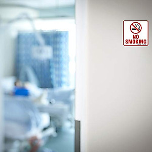 10 Pack No Smoking Stickers, No Smoking Stickers Decals, 6x6 inch Self-Adhesive Vinyl Decal Stickers, UV Printed, Durable Ink, Waterproof, Easy to Mount, Indoor/Outdoor Use