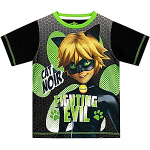 Miraculous Ladybug Boys' Cat Noir Pajamas Size 7 Green