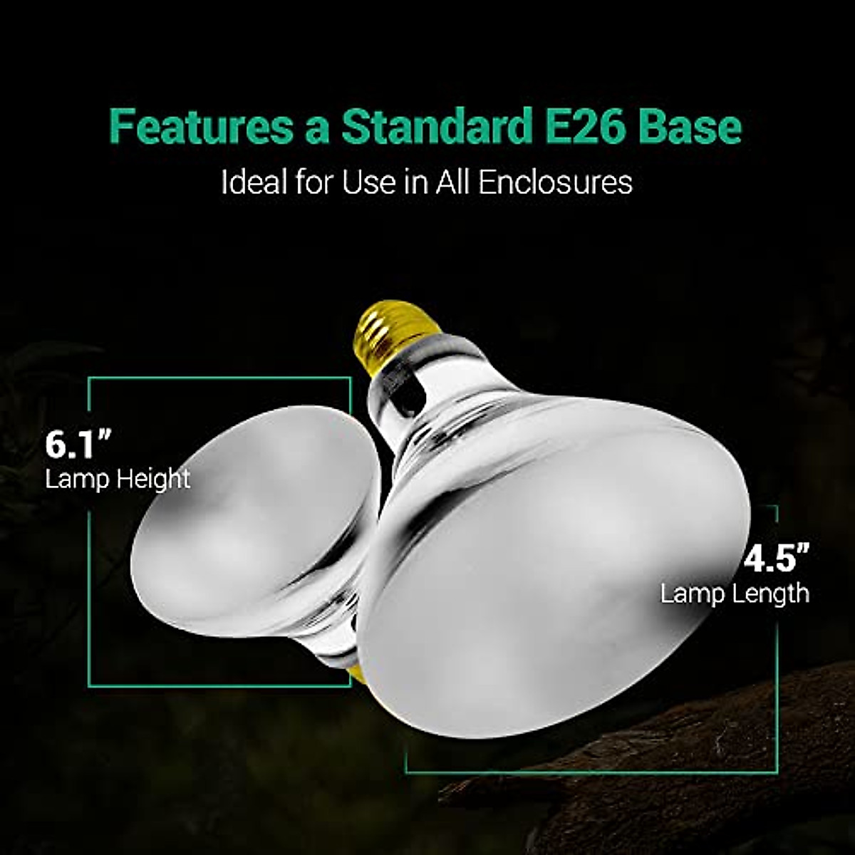 BlueX 80-Watt Reptile UVA UVB Sun Lamp - All-in-One Bulb Self-Ballasted Mercury Vapor Basking Light Heat Lamp Bulbs - Replicates Natural Sunlight Beneficial to Reptiles Amphibians Lizards Tortoises