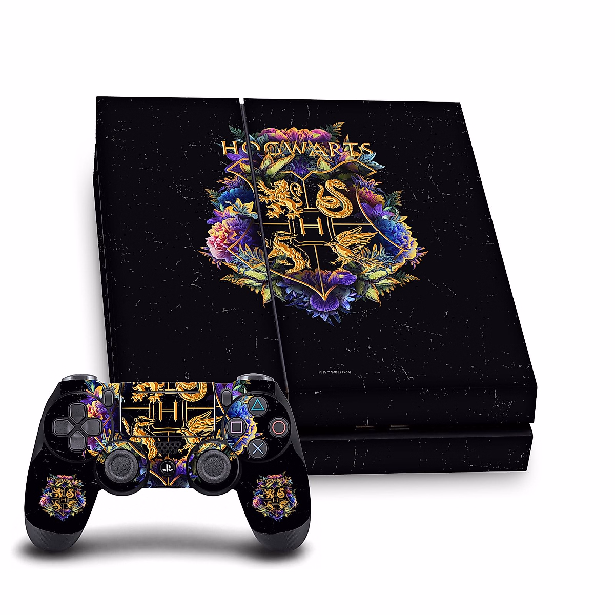 Head Case Designs Officially Licensed Harry Potter Hogwarts Crest Graphics Vinyl Sticker Gaming Skin Decal Cover Compatible With Sony PlayStation 4 PS4 Console and DualShock 4 Controller Bundle