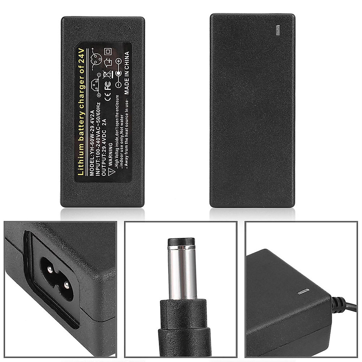 29.4V 2A Adapter, Rechargeable Lithium Battery,Suitable for Battery Packs,Electric Vehicle Batteries,Etc.,with Adapter Cable (USA)