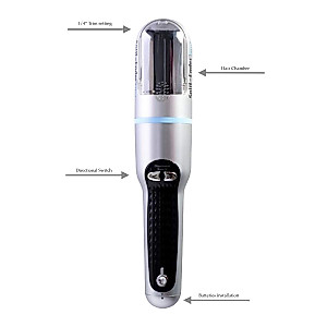 Split-Ender Mini - The Original Cordless Split End Hair Trimmer Automatic 3 AAA Battery Home Care Clipper 2-in-1 for Dry Damaged Splitting Broken Brittle Straight Curly Frizzy Beauty Styling - Blue