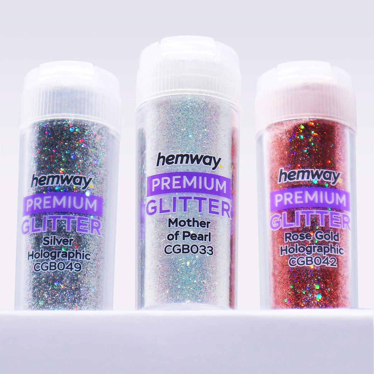 Hemway 54 Glitter Tube Craft Box Multi-Purpose Glitter for Arts and Crafts, DIY Scrapbooks, Epoxy Resin, Tumblers, Cosmetic Grade, Nail Design 54 x 0.34oz/9.6g - Ultrafine (1/128" .008" 0.2mm)