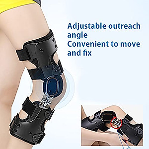 Knee Joint Splint, Knee Brace Knee Immobilizer Brace Adjustable Knee Brace Stabilizer for Sports Injuries for Ligament Injuries for Varus/valgus Correction(Right foot)