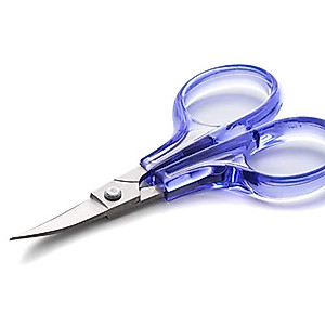 Beaditive Detail Craft Scissors Set (2 Pc.) Curved and Straight, Sharp, Compact | Sewing, Embroidery, Paper Cutting, Crafting | Stainless Steel | Protective Cover