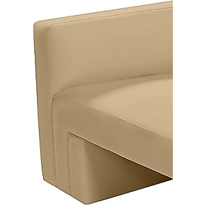 Meridian Furniture 665Camel-S Henson Collection Modern | Contemporary Velvet Upholstered Sofa with Soft Camel Velvet, Solid Wood Frame, 89.5" W x 34.5" D x 28" H, Camel