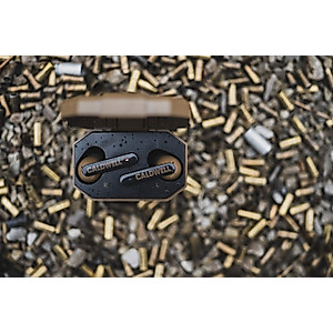 Caldwell E-Max Shadows FDE 23 Decibels NRR - Electronic Hearing Protection with Bluetooth Connectivity for Shooting, Hunting, and Range, Brown