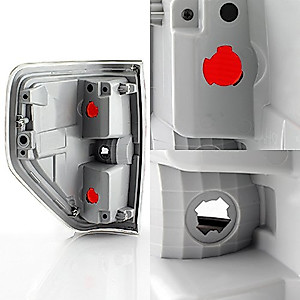 AKKON - For [Red Clear] 2009-2014 Ford F150 F-150 Styleside Pickup Truck Rear Tail Lights Brake Lamp Replacement