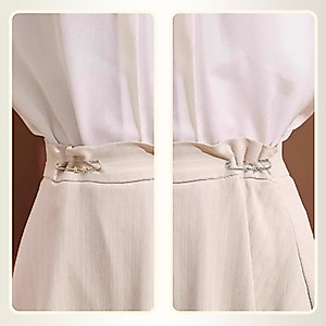 10 Set Pant Waist Tightener Star Buttons Pins for Loose Jeans Reusable Waist Cincher Clip Metal Star Brooch for Clothing Dresses Skirts No Sewing Decoration Accessories