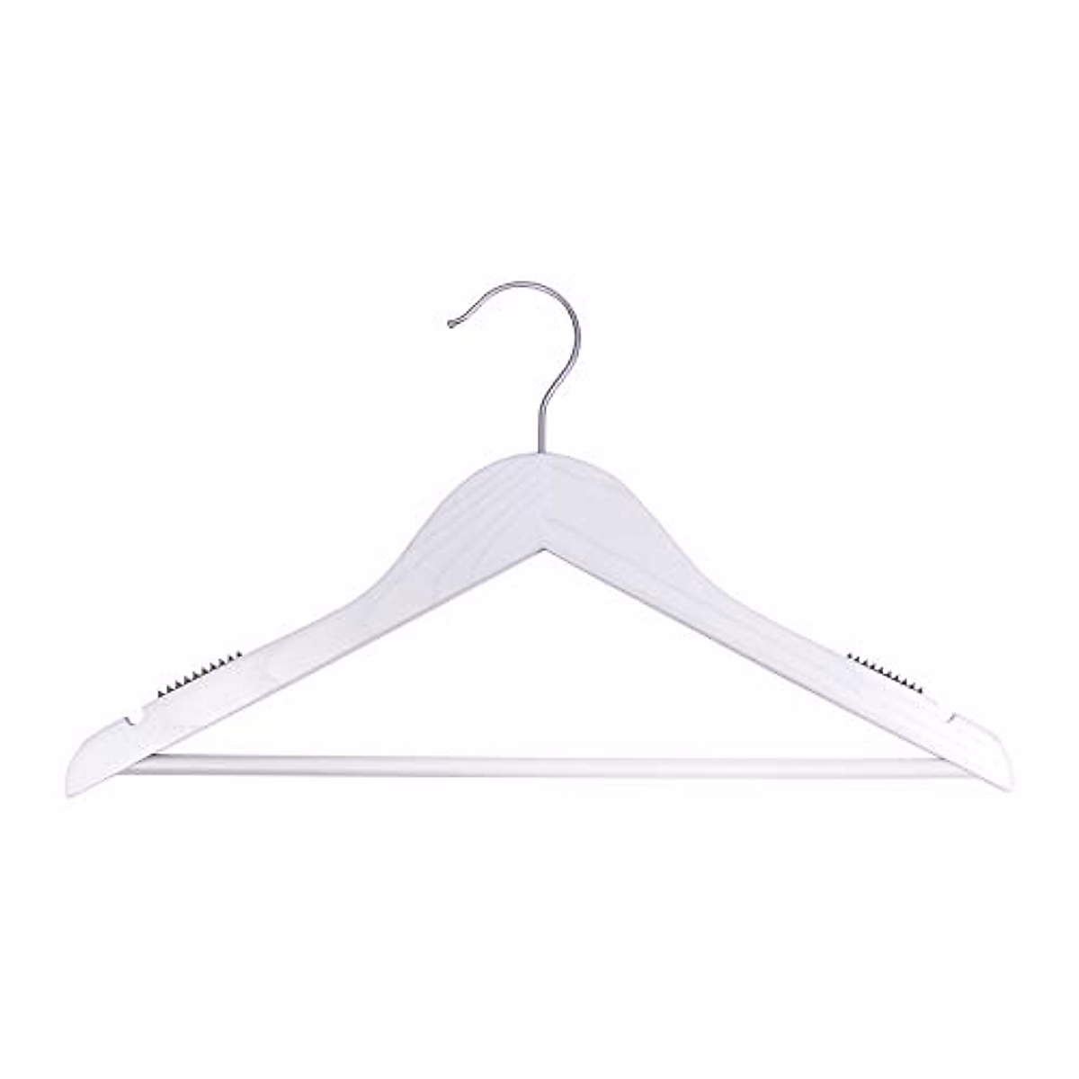 NAHANCO 20917WB, 17” Premium Wooden Suit Hanger, Low Gloss Whitewash – 100/CTN