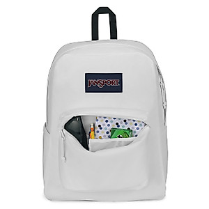 JanSport SuperBreak Backpack - School, Travel, or Work Bookbag with Water Bottle Pocket - White