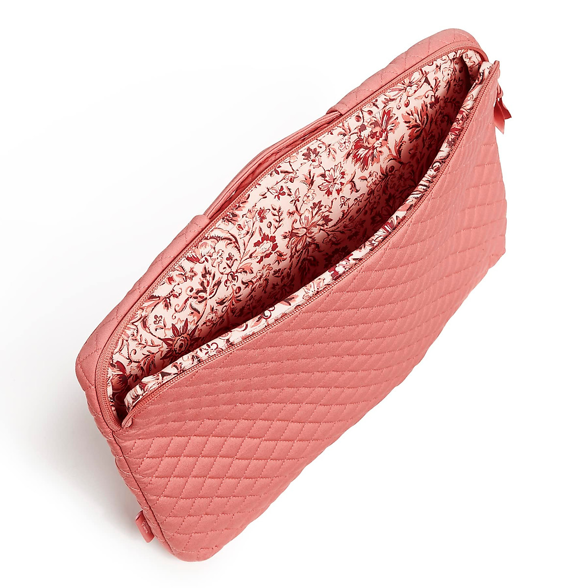 Vera Bradley Women's Cotton Laptop Organizer, Terra Cotta Rose - Recycled Cotton, One Size