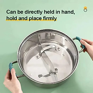 Silicone Anti-Scald Pot Handle Cover, 2023 New Anti- Scald Assist Handle Holder, Silicone Assist Handle Holder,Non-Slip Pot Holder Sleeve Pot Lid Handle Insulation Cover (Gray,6 Pairs)