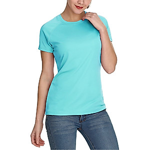 BALEAF Women's UPF 50+ UV Protection Shirts Short Sleeve T-Shirts SPF Sun Shirts Quick Dry Outdoor Performance Tops Blue Size M