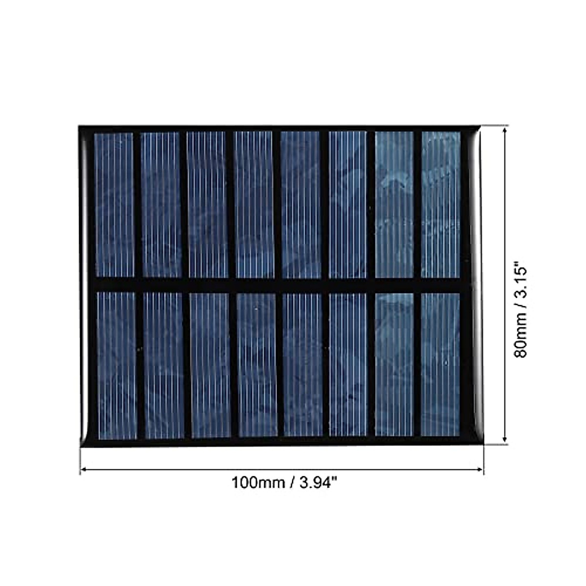 MECCANIXITY Mini Solar Panel Cell 4V 200mA 0.8W 100mm x 80mm for DIY Electric Power Project Pack of 2