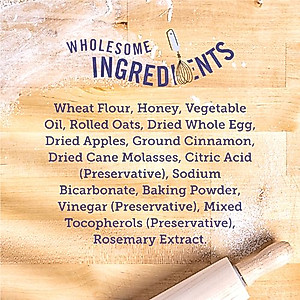 Three Dog Bakery Soft Baked Classic Cookies with Oats and Apple, Premium Treats for Dogs, 13 Ounce Box (114334)